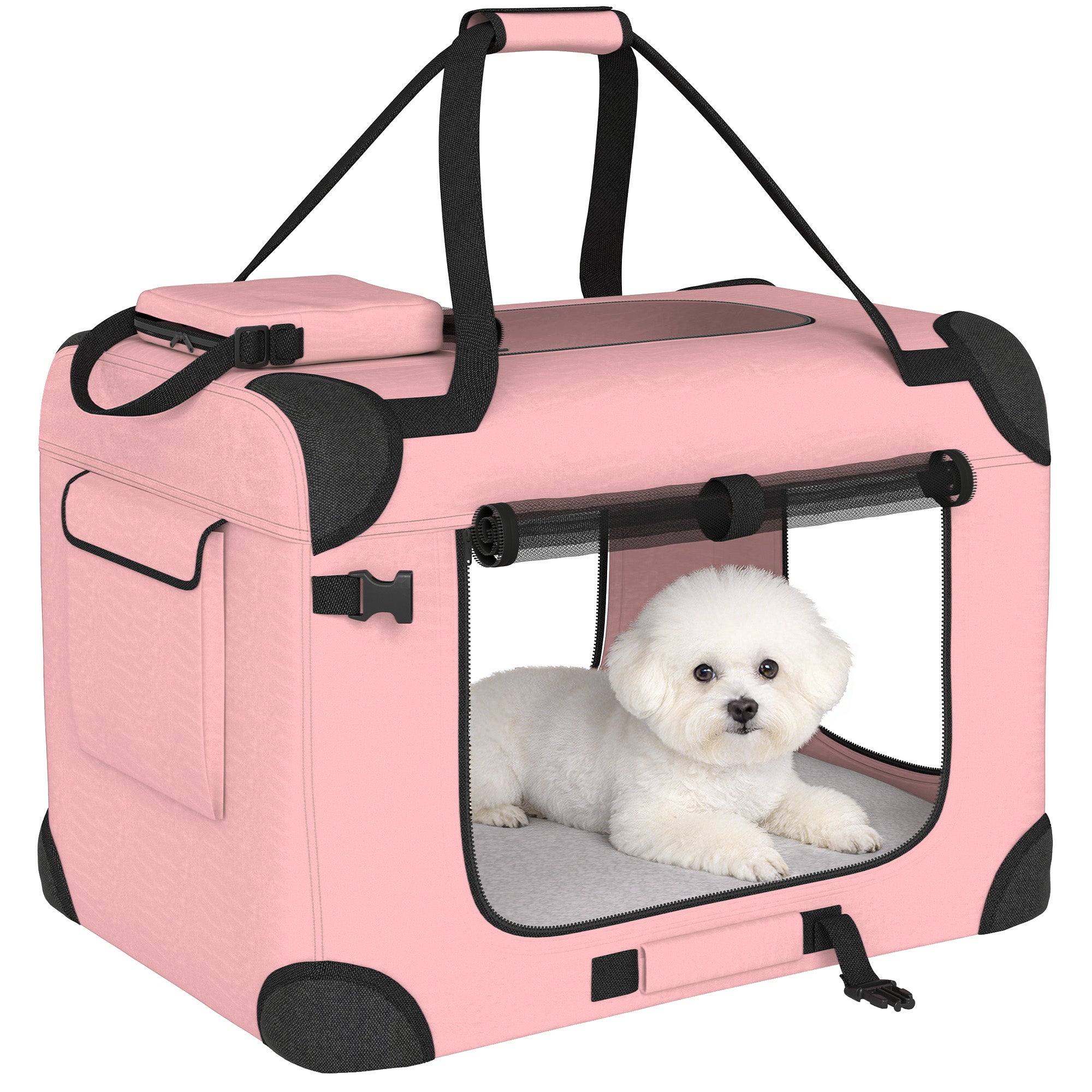 Sac de transport pliable pour chiens et chats (60 x 41,5 x 41 cm) avec ...