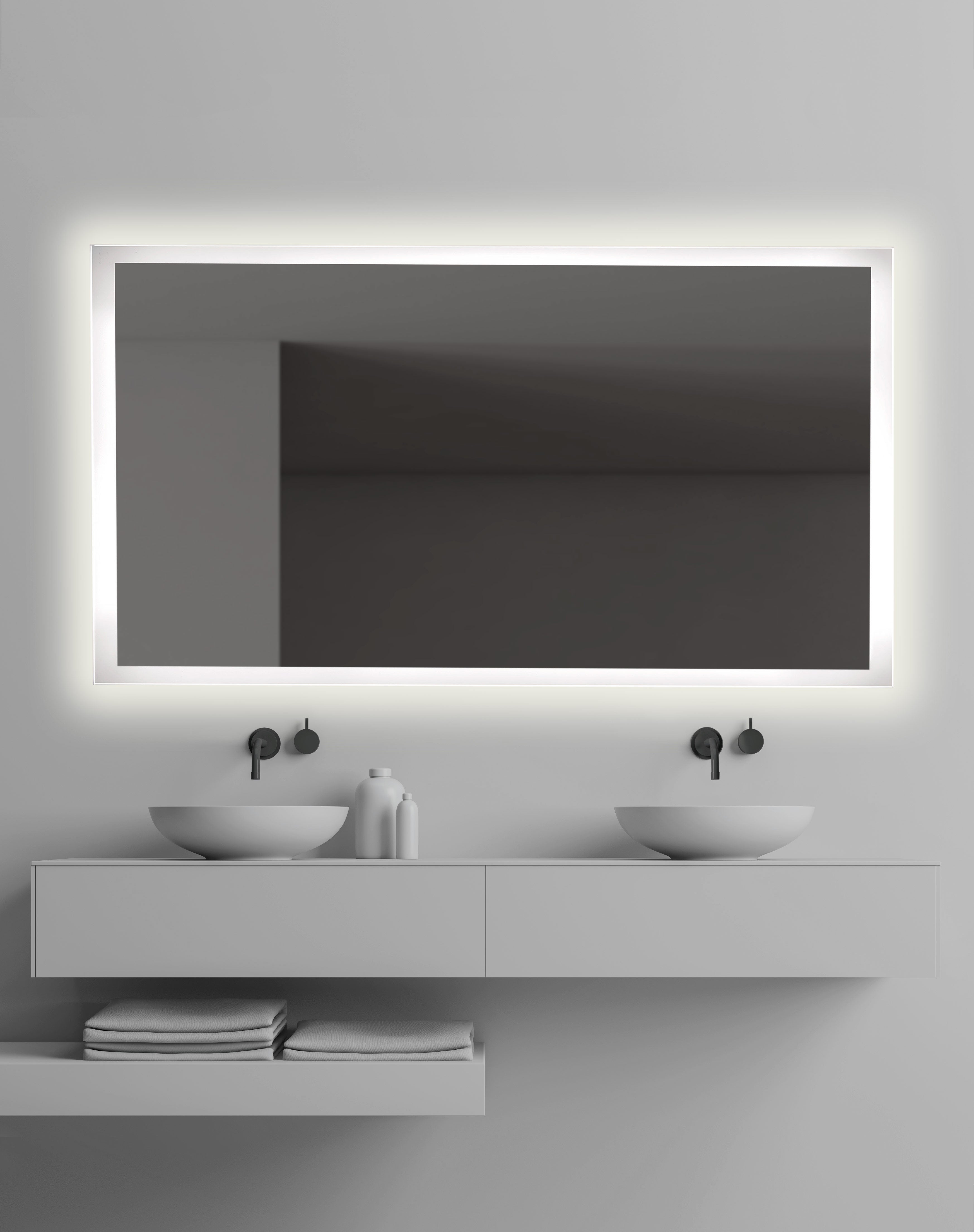 Specchio con luce 100x70 cm B-924 H/V | Leroy Merlin