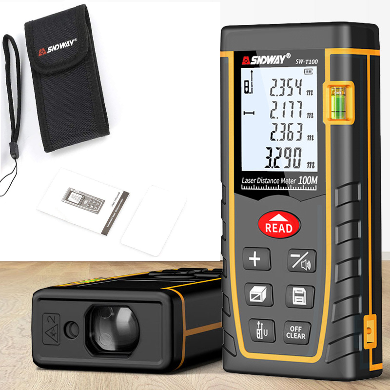 Instrument de mesure laser infrarouge SNDWAY 100M, 7 modes, écran LCD ...