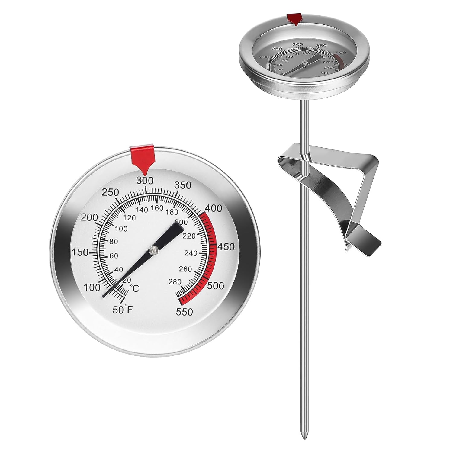Termómetro de cocina de 20 cm de acero inoxidable para freír ...