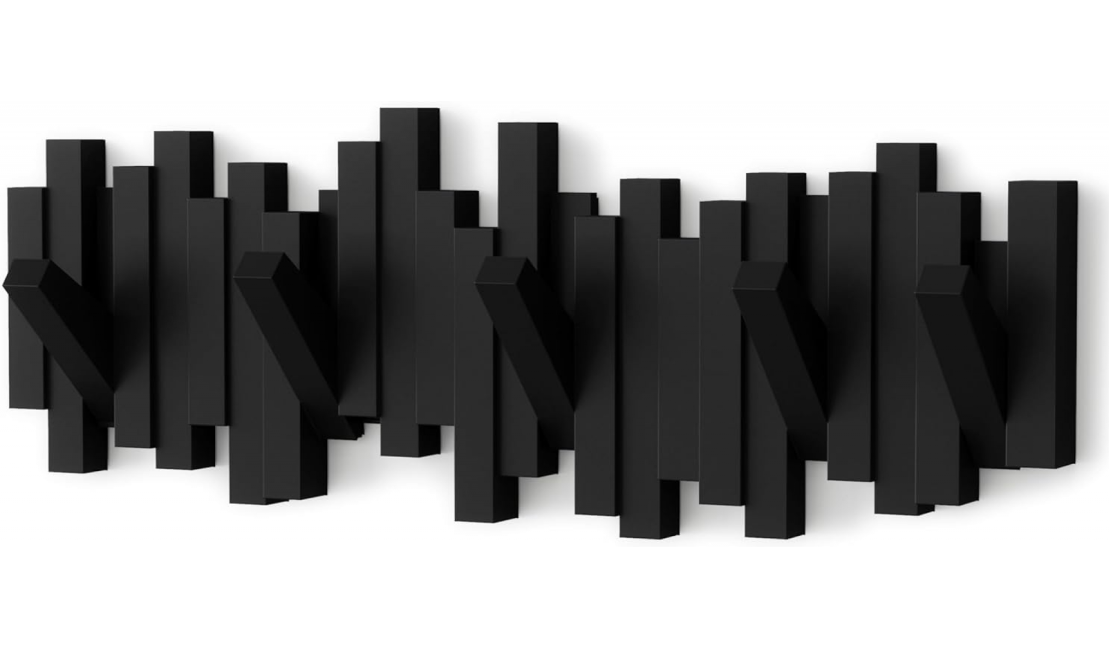 Perchero de pared moderno con diseño de teclas de piano y 5 ganchos ...