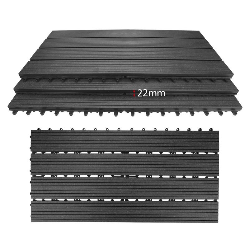 Terraza compuesta de la losa 30x Efectos de madera losas de jardín en ...