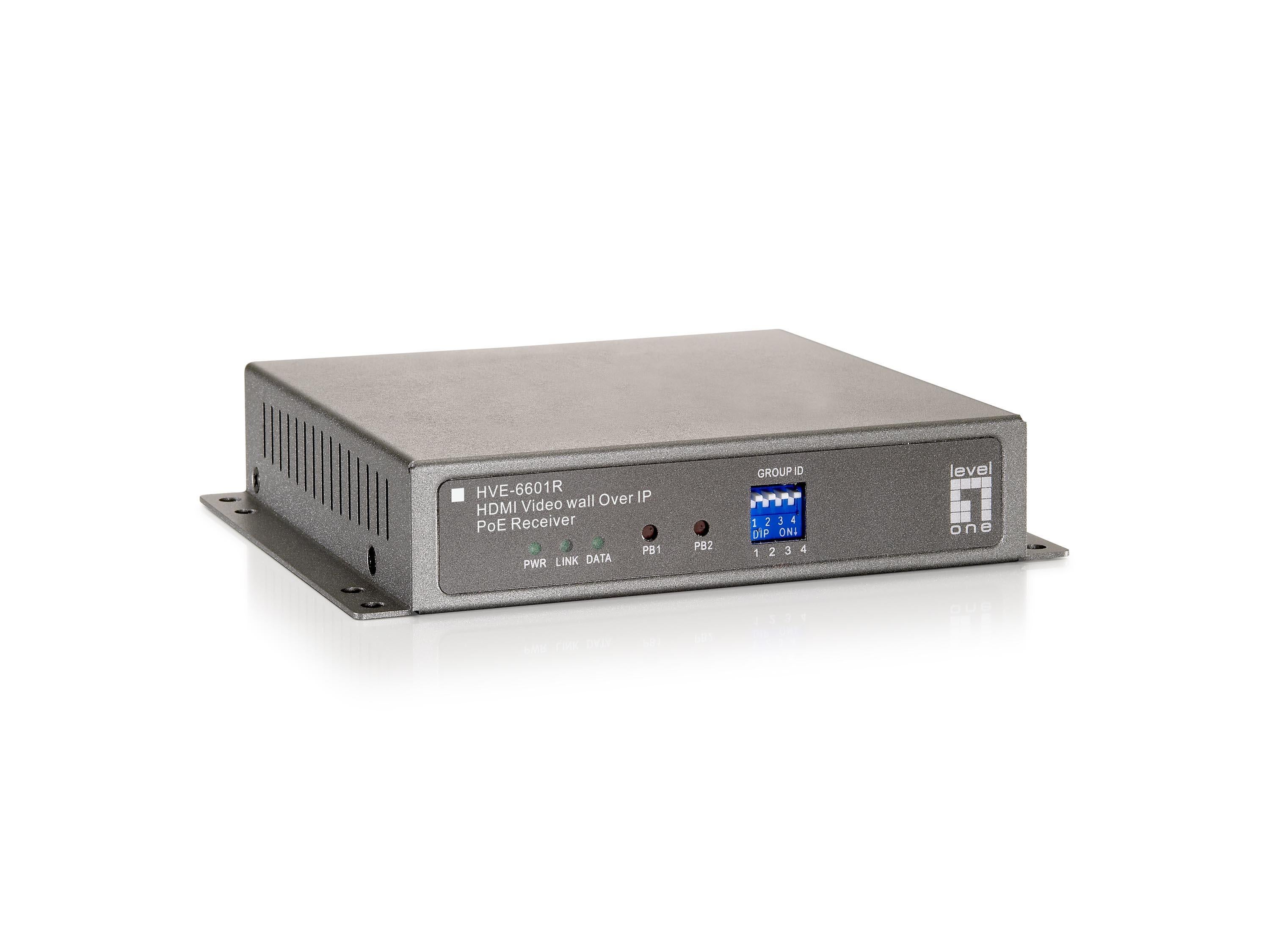 LevelOne HVE-6601R extension audio/video Récepteur AV Gris | Leroy Merlin