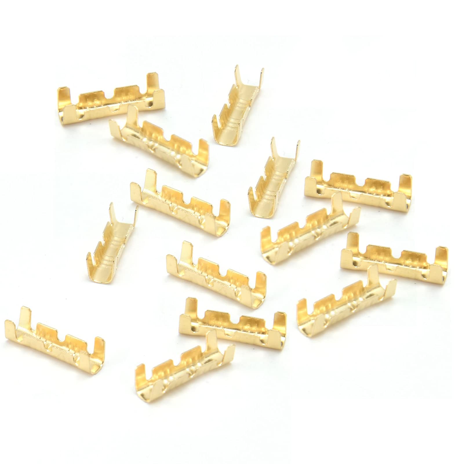 100 piezas de terminales de cableado en forma de U de latón dorado ...