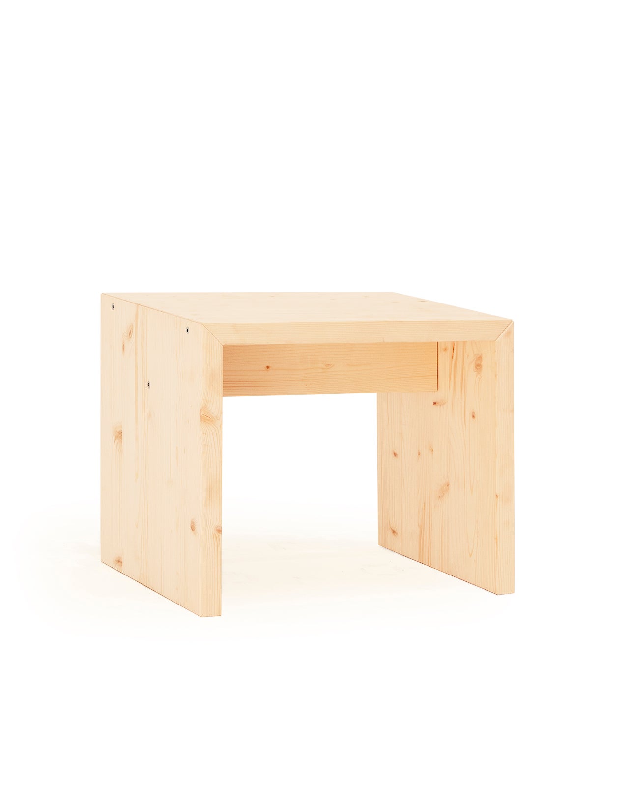 Table / tabouret en bois massif ton naturel 45x50cm | Leroy Merlin