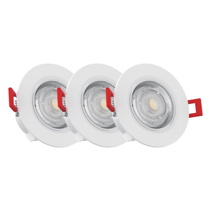Xanlite - Lot de 3 Spots Encastrable LED Intégrés - Dimmable et ...