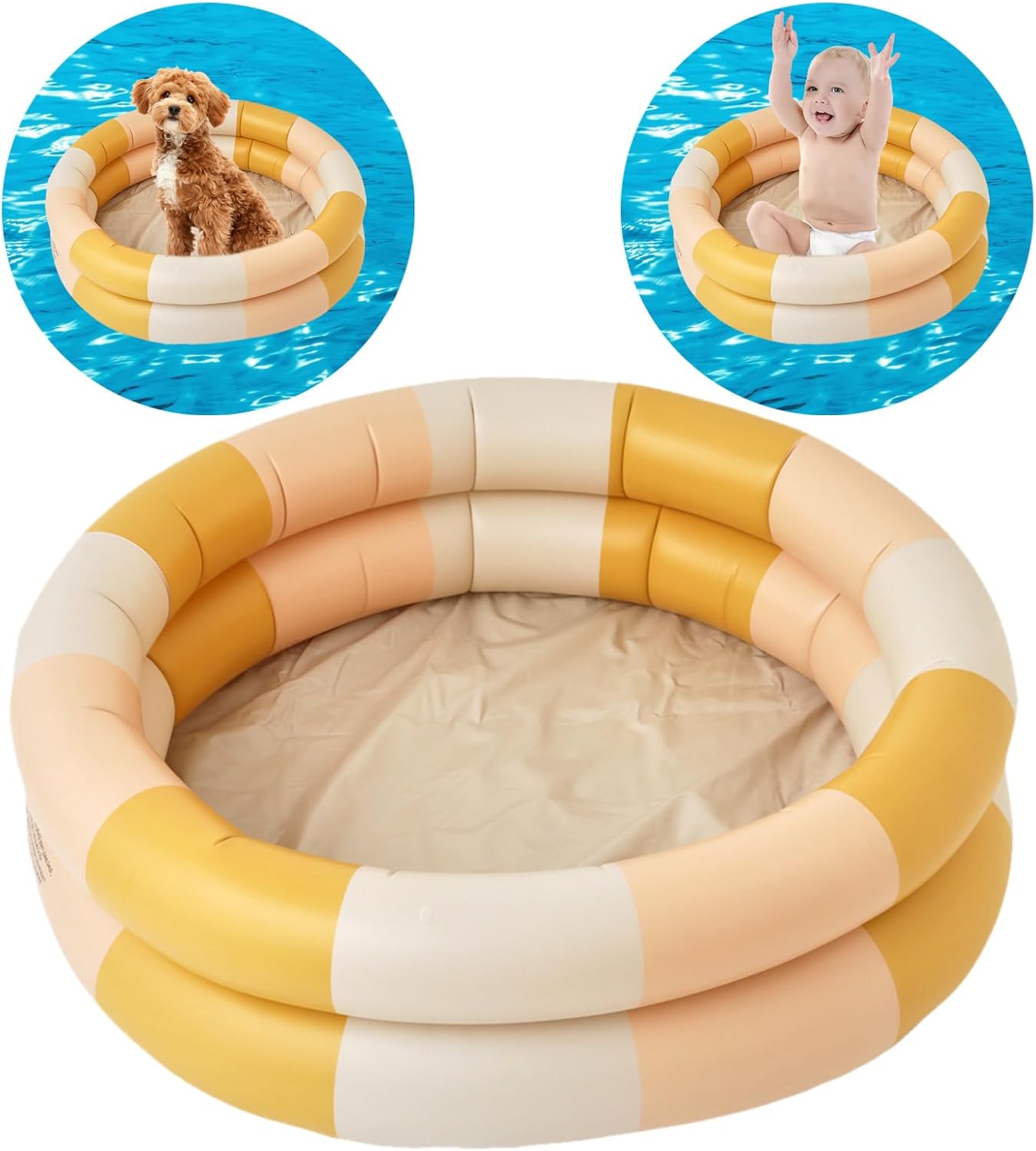 Piscine Gonflable pour Enfants, 2 Anneaux avec sécurité Gonflable, avec ...