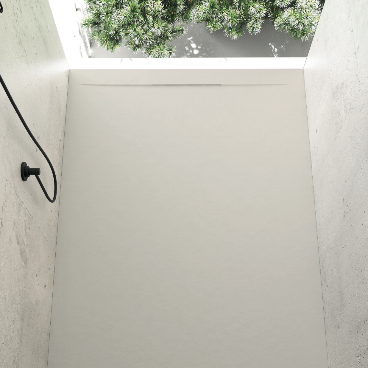 Receveur de douche 90 x 100 cm extra plat COVER en résine surface ...