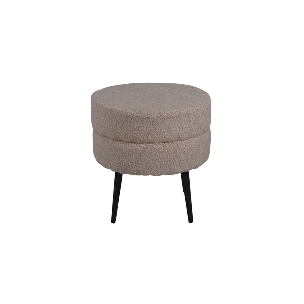 Venture Home Pouf Pot 40x40x40 Teddy Beige et noir | Leroy Merlin