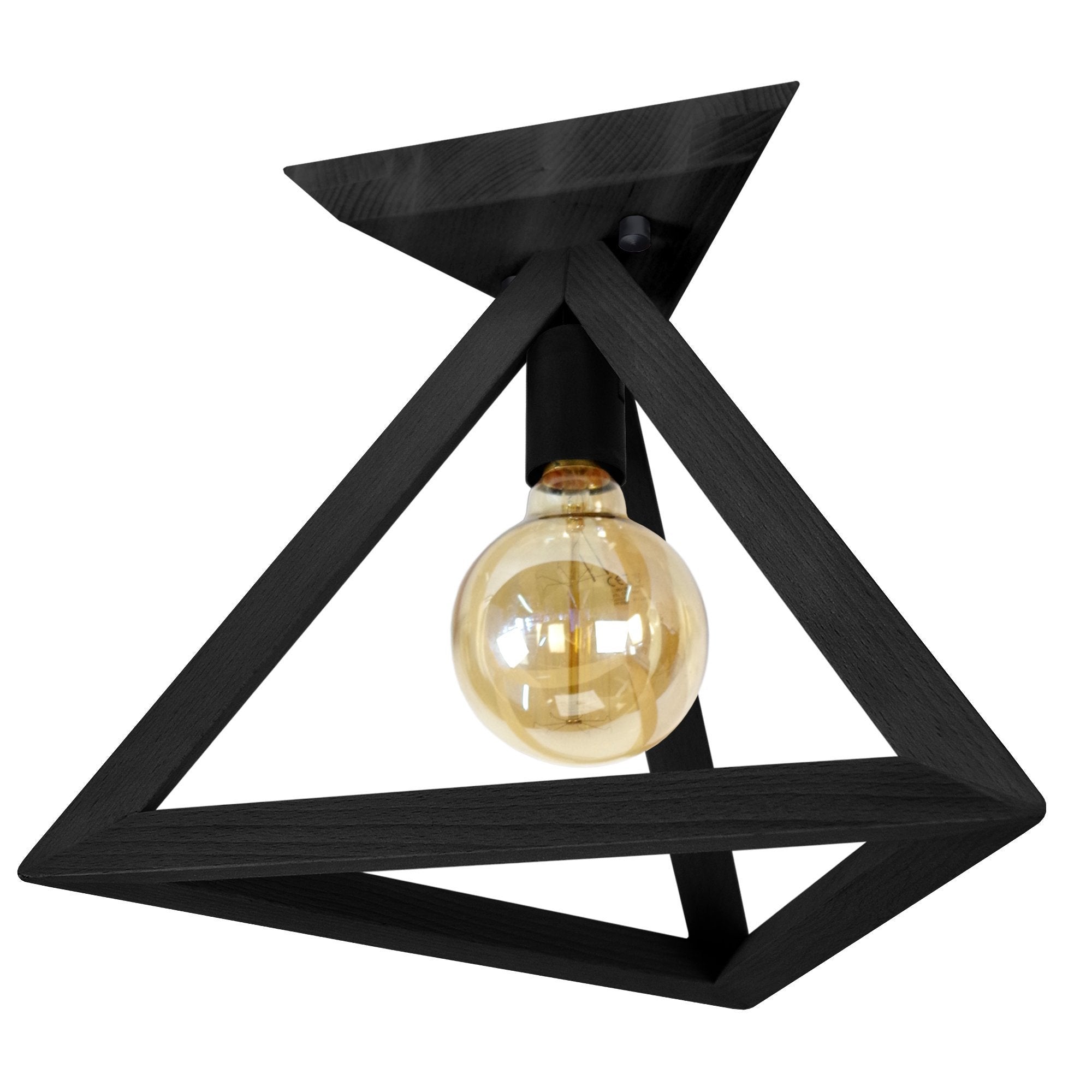 Plafonnier TOSEL ,bois,Noir ,H 35xD35x P 35cm | Leroy Merlin
