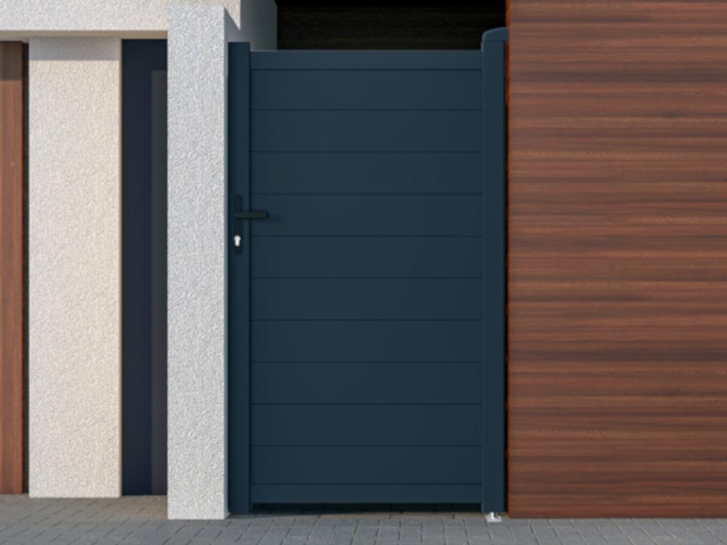 Portón de aluminio color antracita NAZARIO - Ancho 100 x Alt. 173 cm ...