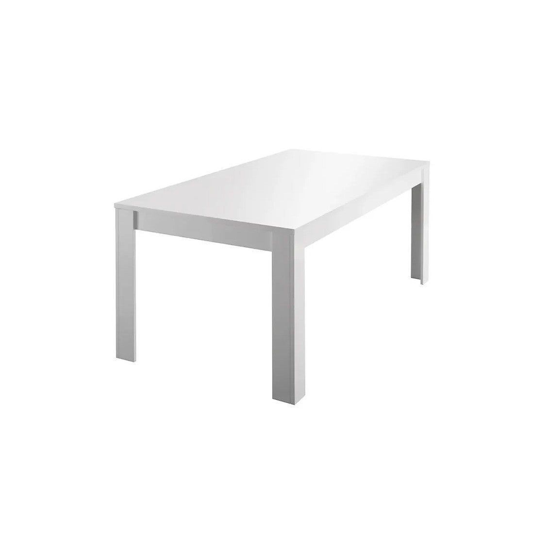 Table extensible 137x90, Collection FALL, couleur blanc laqué brillant ...