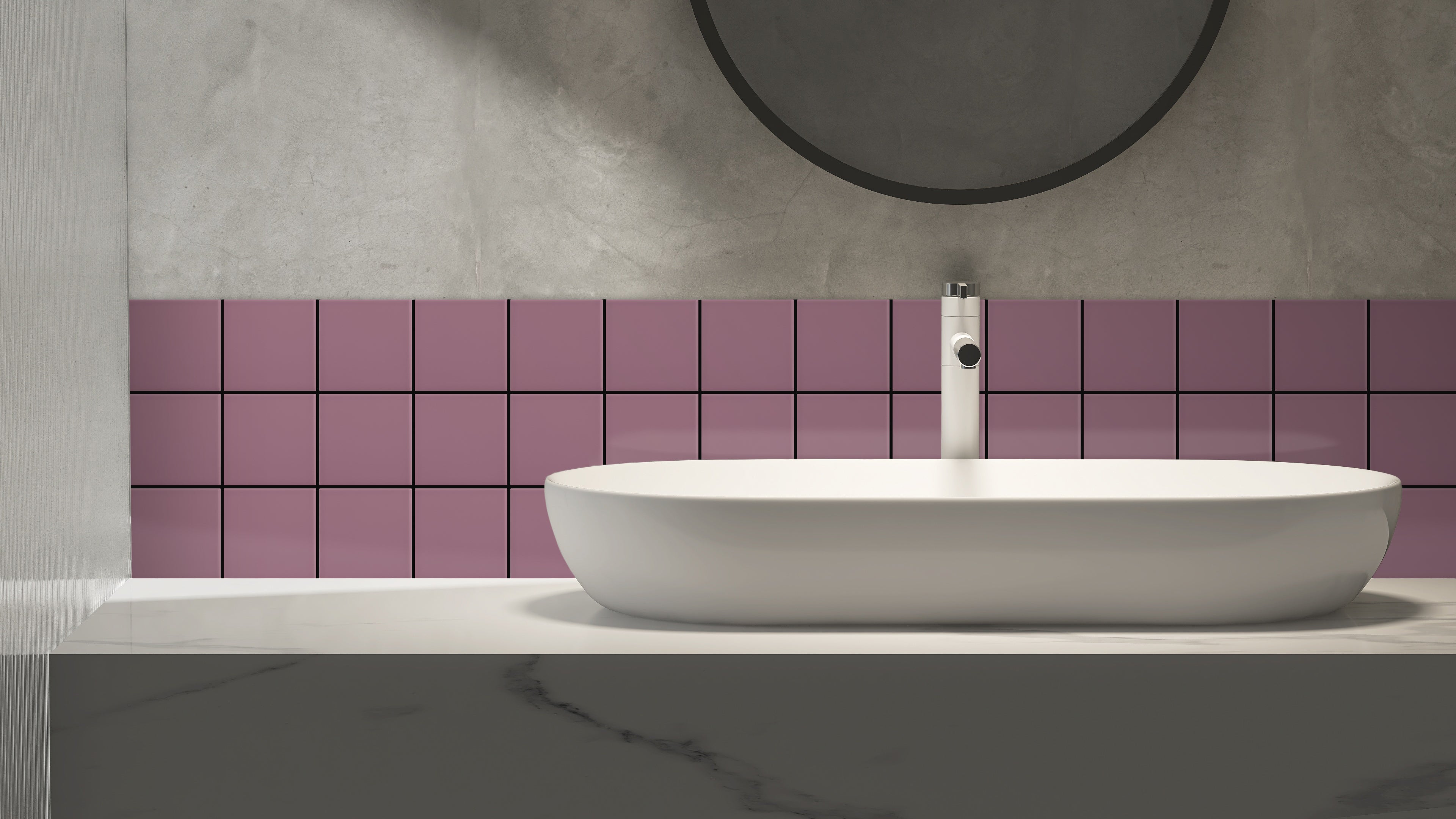 Azulejo de pared 10x10 cm acabado liso color Malva mate (1m2) | Leroy ...