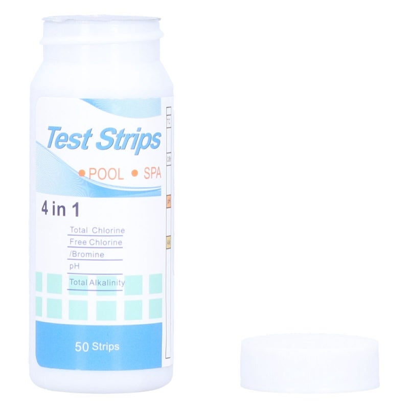 50 bandelettes de test d'eau 4 en 1 pour piscine et spa : sans chlore ...