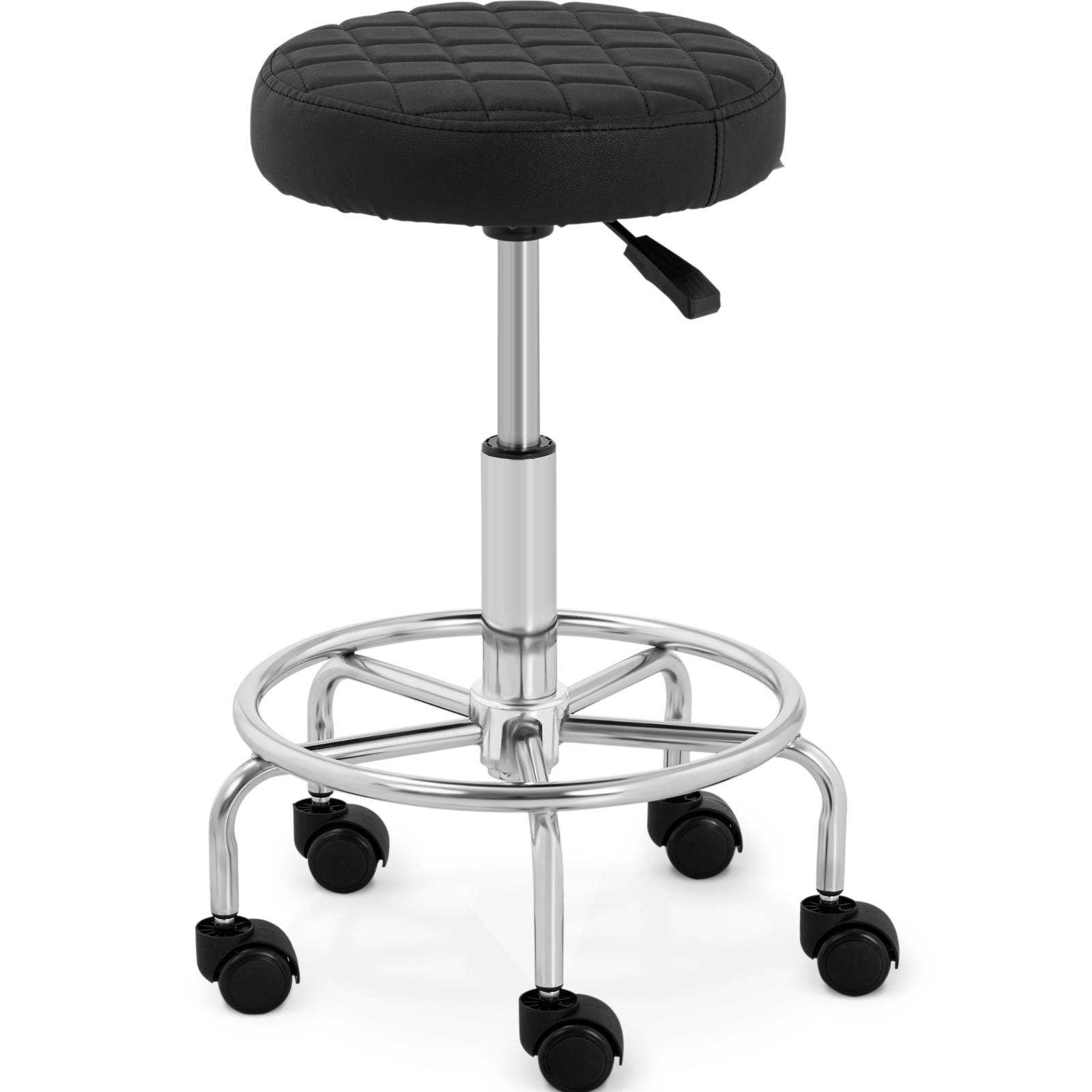 Taburete con ruedas - 520 - 660 mm - 150 kg - Negro | Leroy Merlin