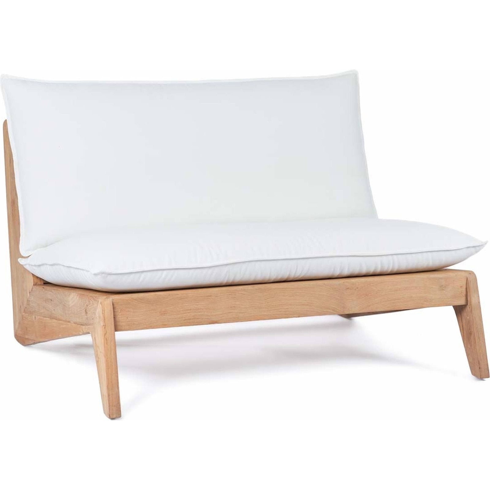 Canapé Lazy en teck recyclé Bazar Bizar 120 x 106 x 70 cm Blanc naturel ...