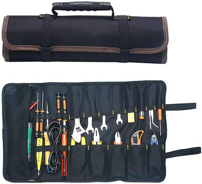 Sac à outils portable 22 poches en toile Oxford 600D enroulable pour ...