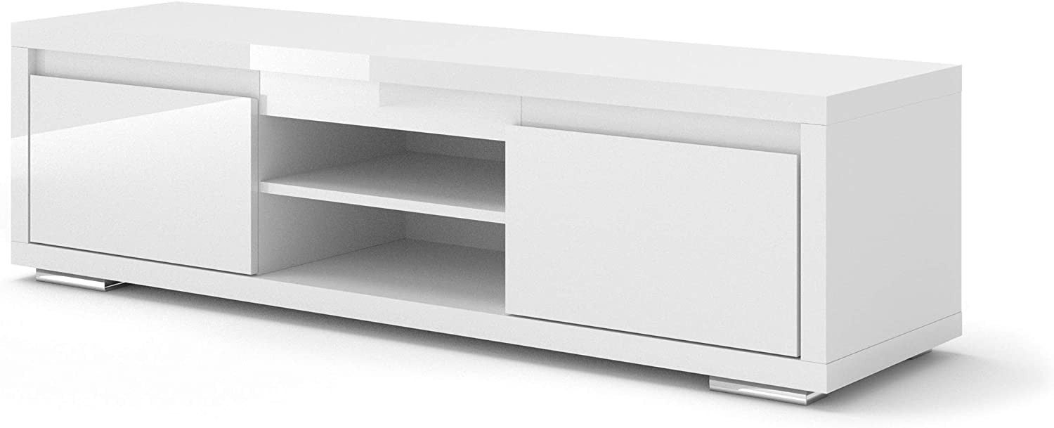 Meuble Bas Blanc Laque
