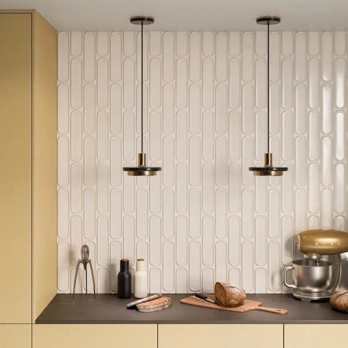 Faience Beige AQUARELLE Vapor 7,5x30cm Arrondi | Leroy Merlin