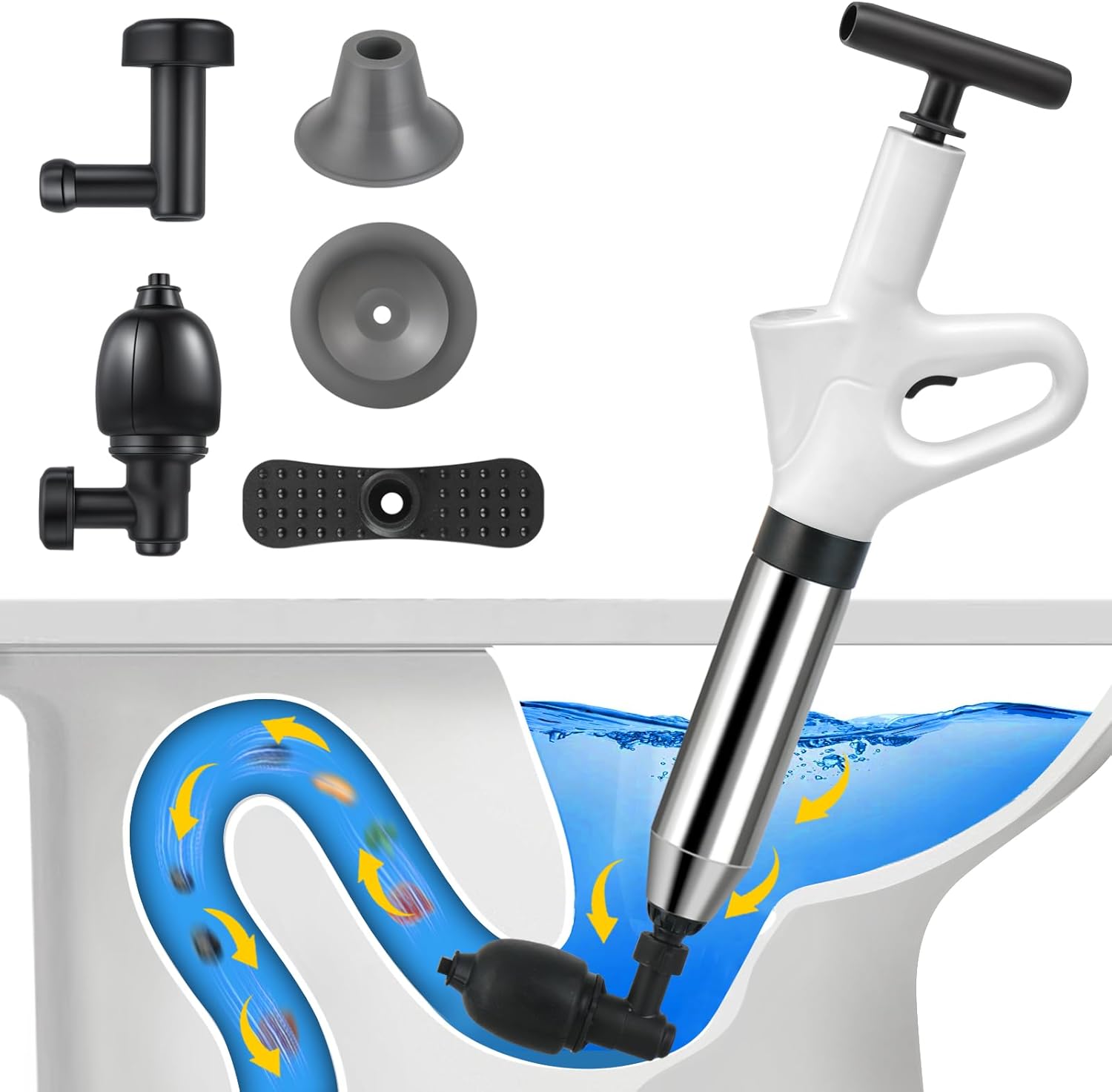 Déboucheur de Toilette à Air Comprimé, Déboucheurs Ventouses avec ...