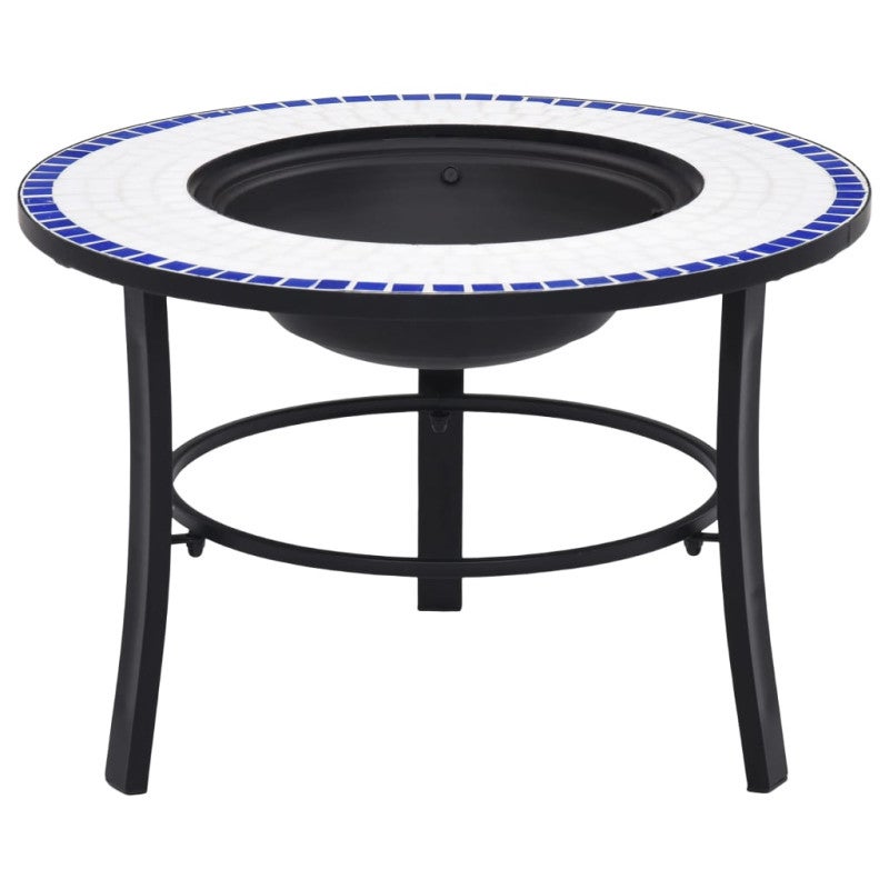 Chimenea de mosaico azul y blanco 68 cm cerámica vidaXL | Leroy Merlin
