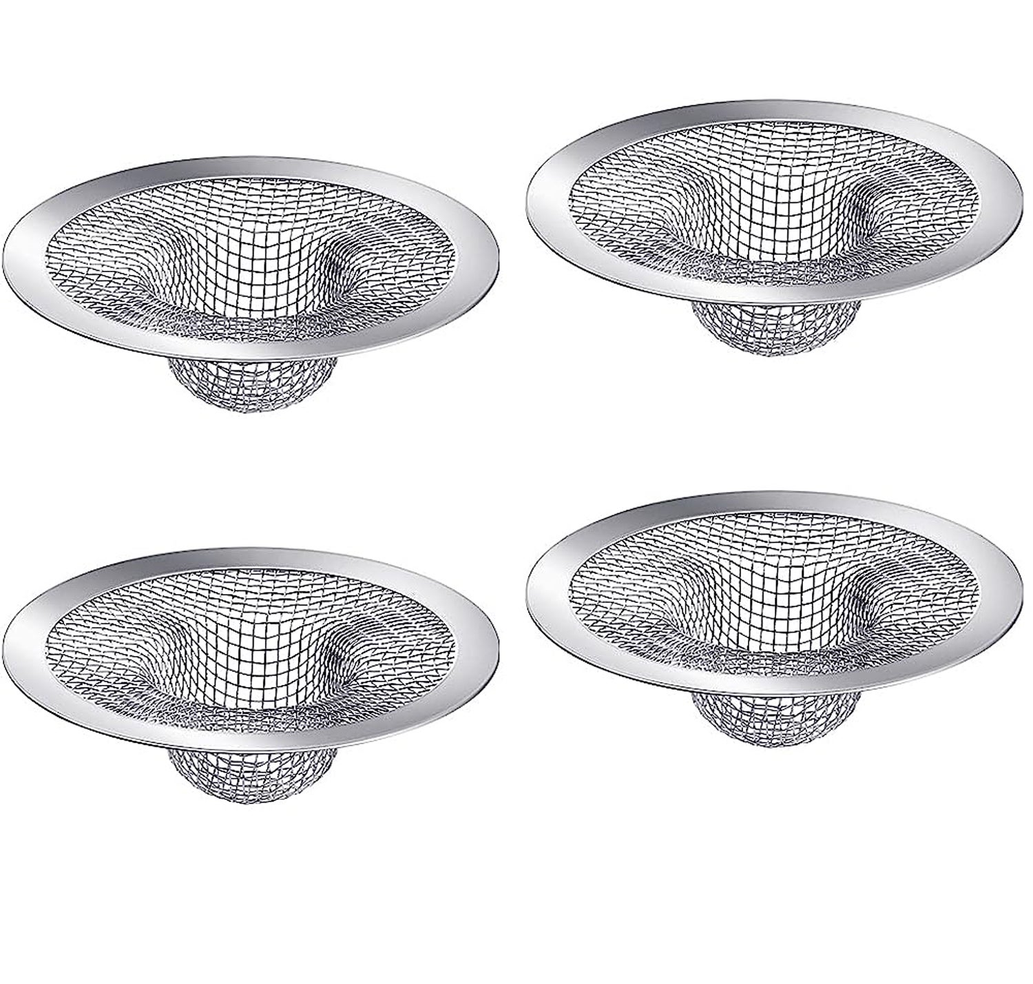 4 paquets de crépines en acier inoxydable, 7cm panier incliné crépine ...