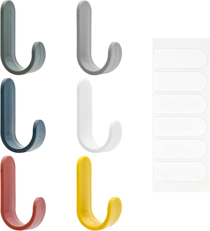 Ganchos autoadhesivos resistentes y coloridos, de plástico, resistentes ...