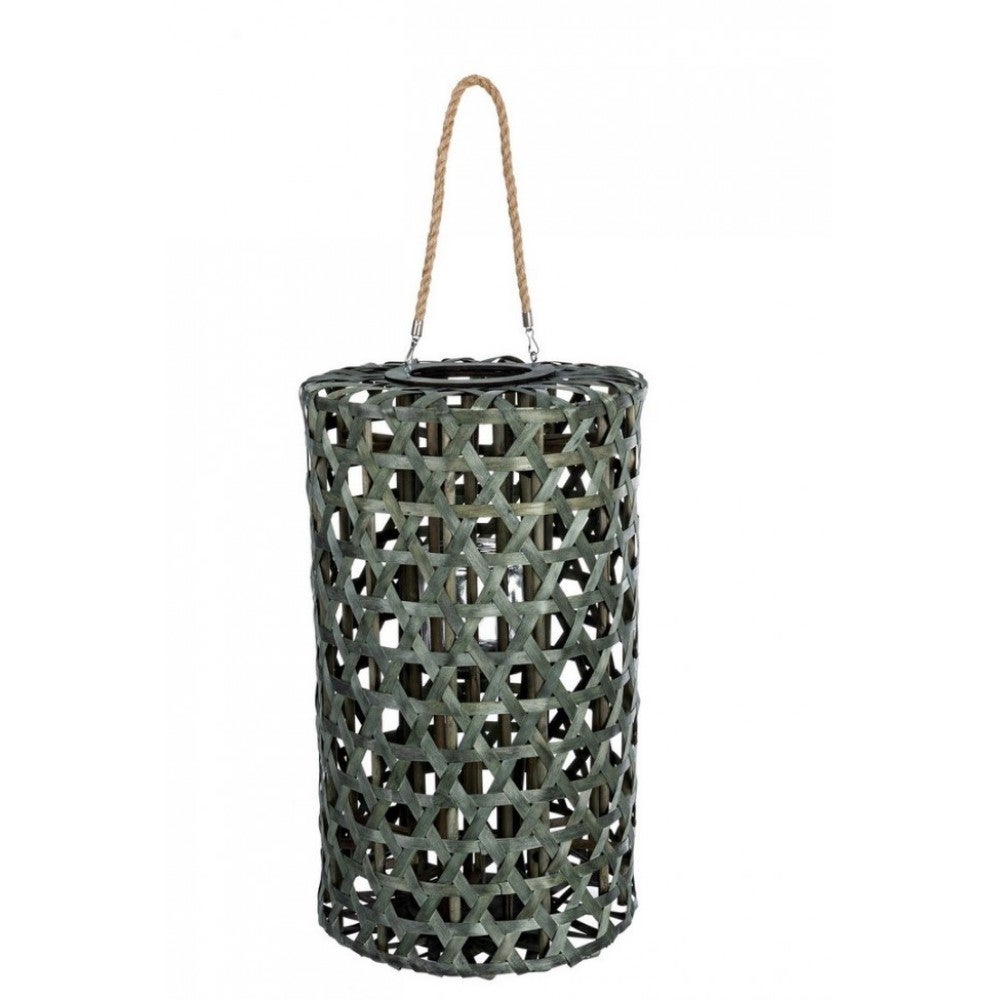 Lanterne hexagonale verte en bois | Leroy Merlin