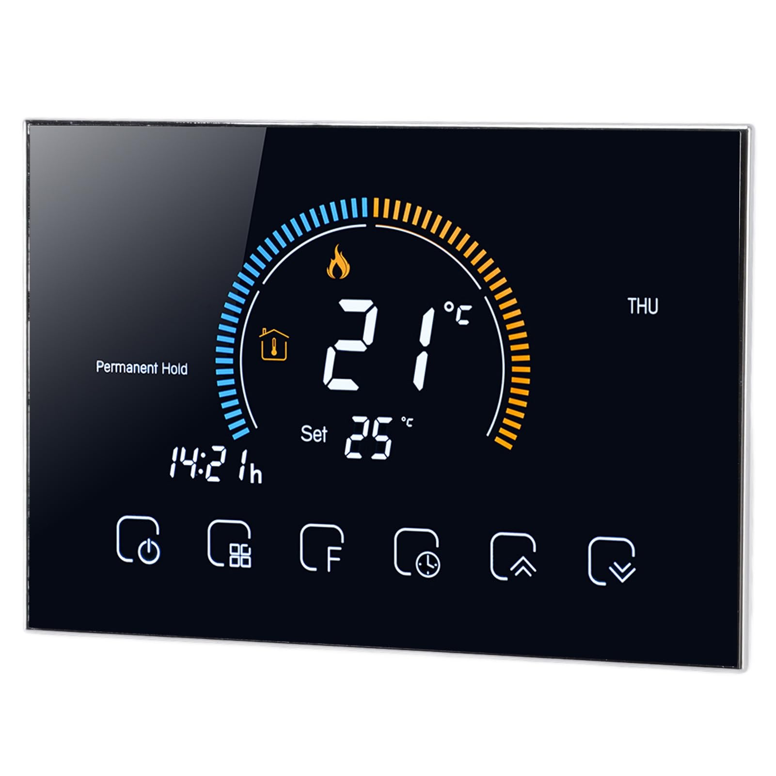Termostato digitale programmabile, termostato per riscaldamento caldaia con touch screen LCD ...
