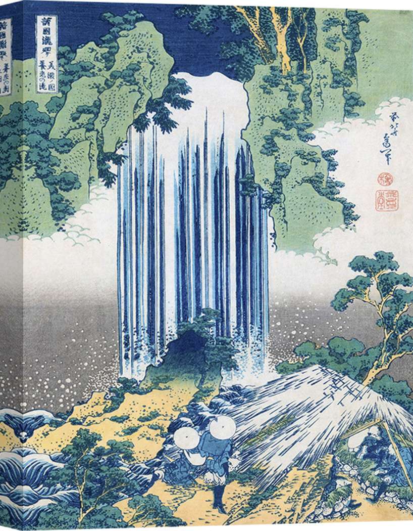 Estampe japonaise sur toile - Katsushika Hokusai, Les chutes de Yoro ...