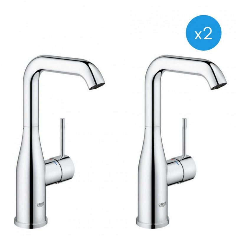 Grohe Essence - Juego de 2 mezcladores monomando de lavabo, 1/2" Talla ...