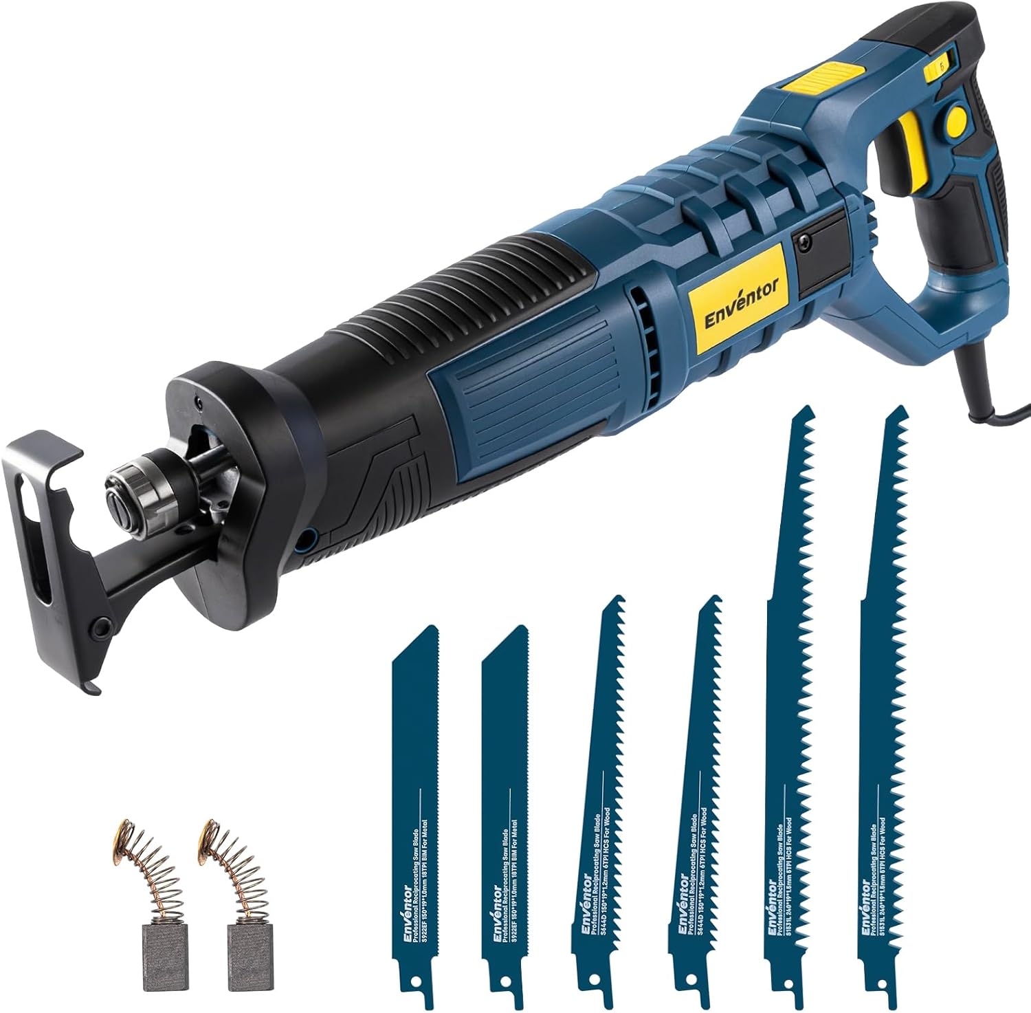 Scie Sabre 850W, 6 Lames, 2800 SPM Vitesse Variable, Course de 28mm ...