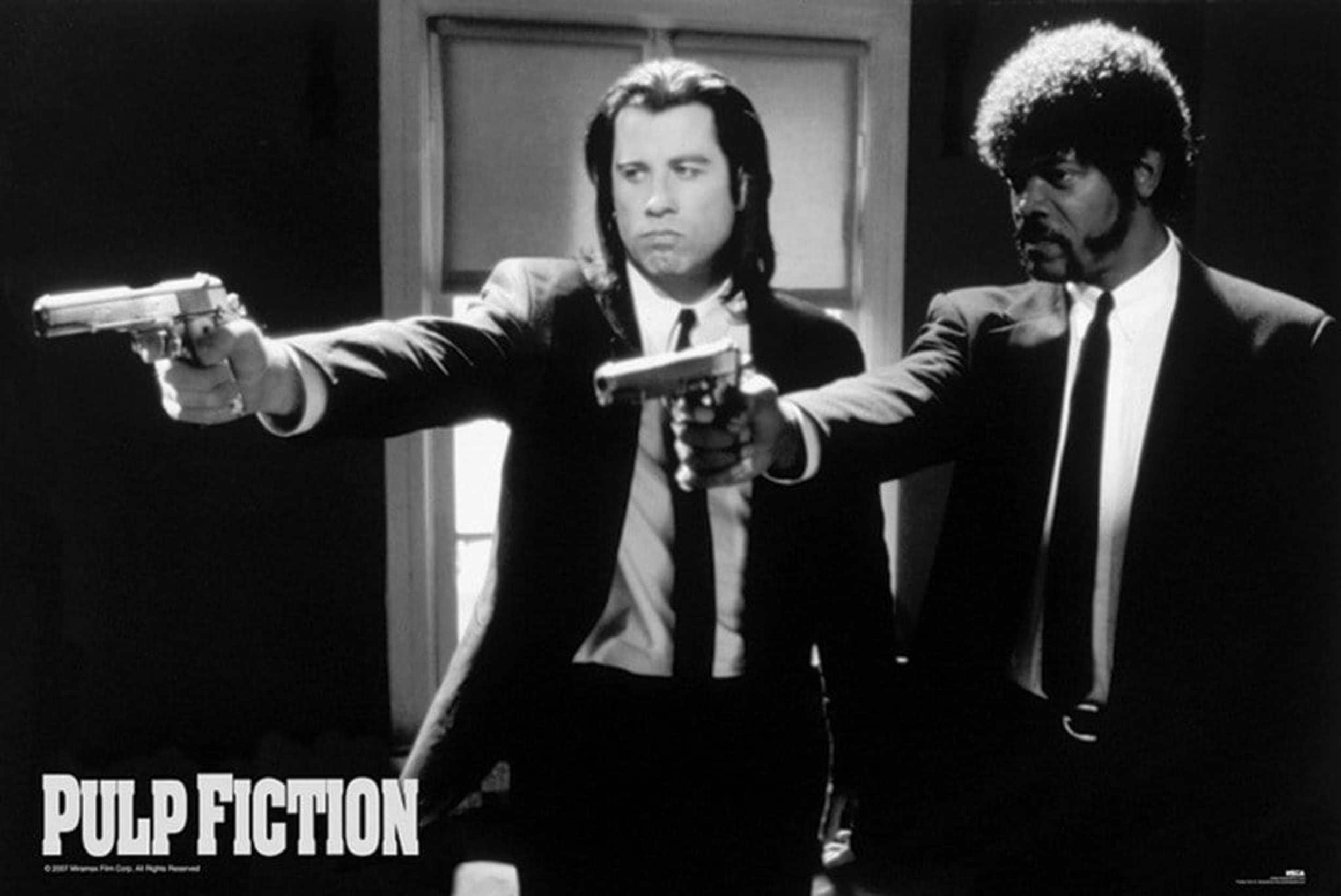 Poster Pulp Fiction - Black and White Guns 91.5x61cm | Leroy Merlin