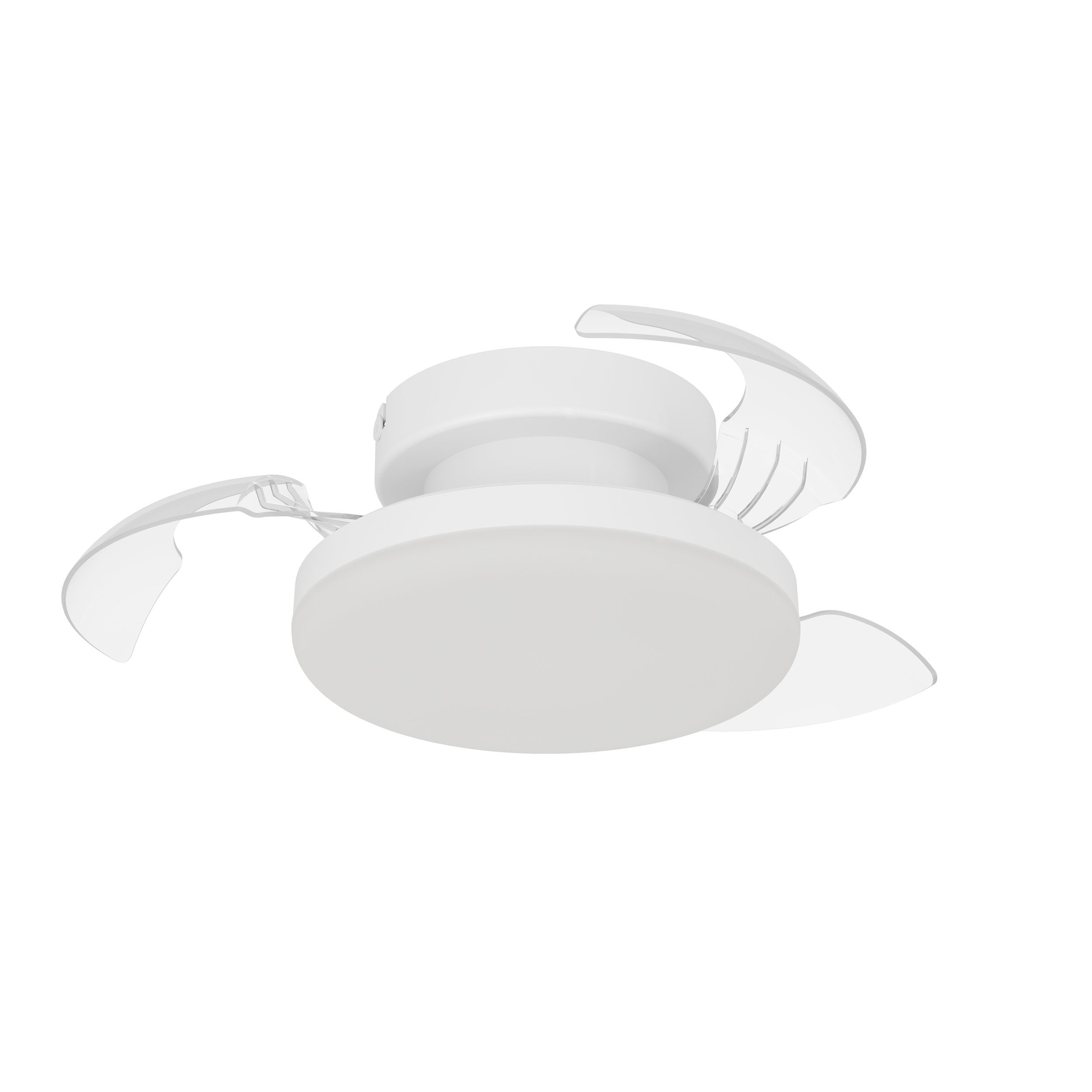 Ventilador de techo LED CCT Ø41 cm blanco con aspas transparente y ...