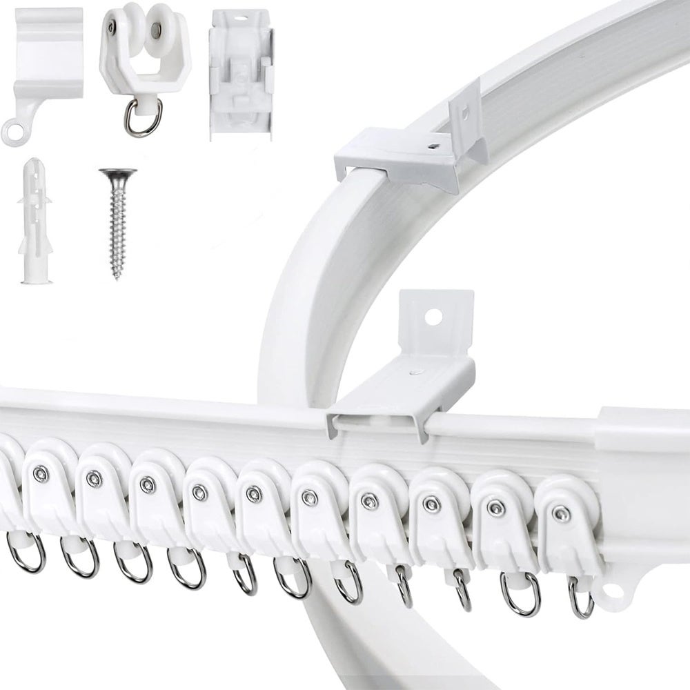 Rail de rideau 3M pour montage au plafond, rail de rideau flexible et ...