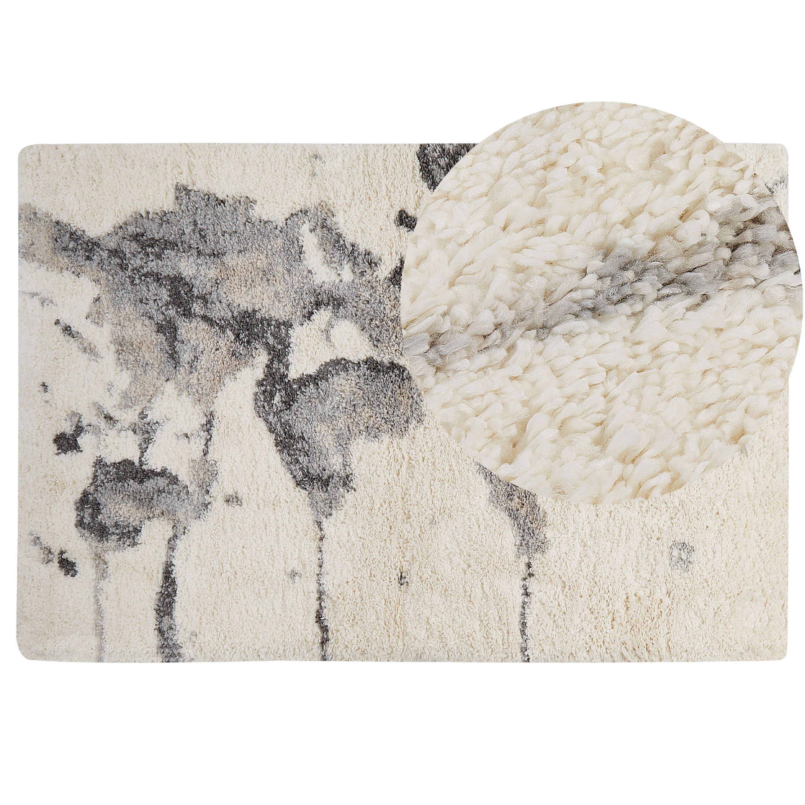 Beliani Alfombra blanco crema/gris 200 x 300 cm SEVAN | Leroy Merlin