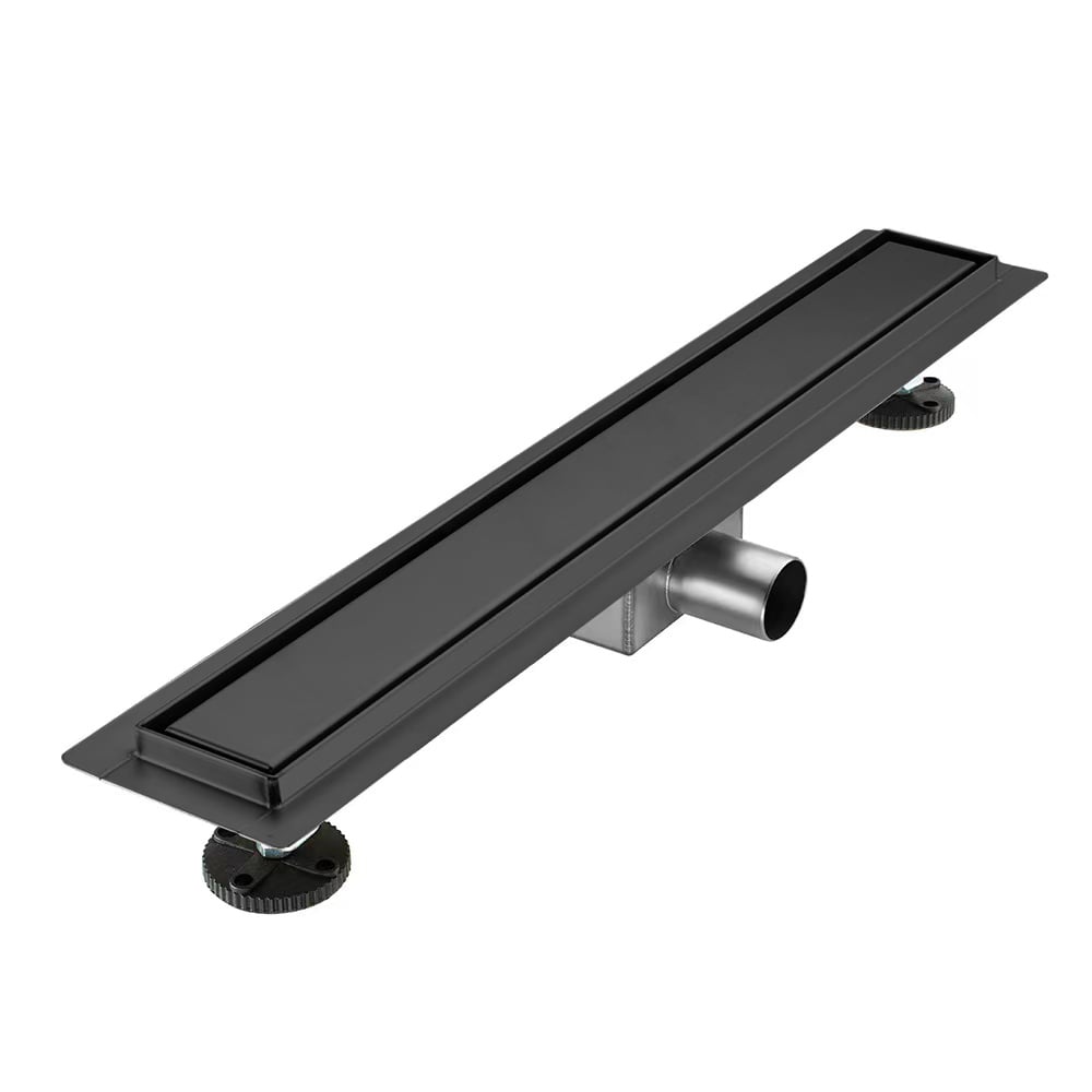 Caniveau de douche en inox Gun métal - 100 cm | Leroy Merlin