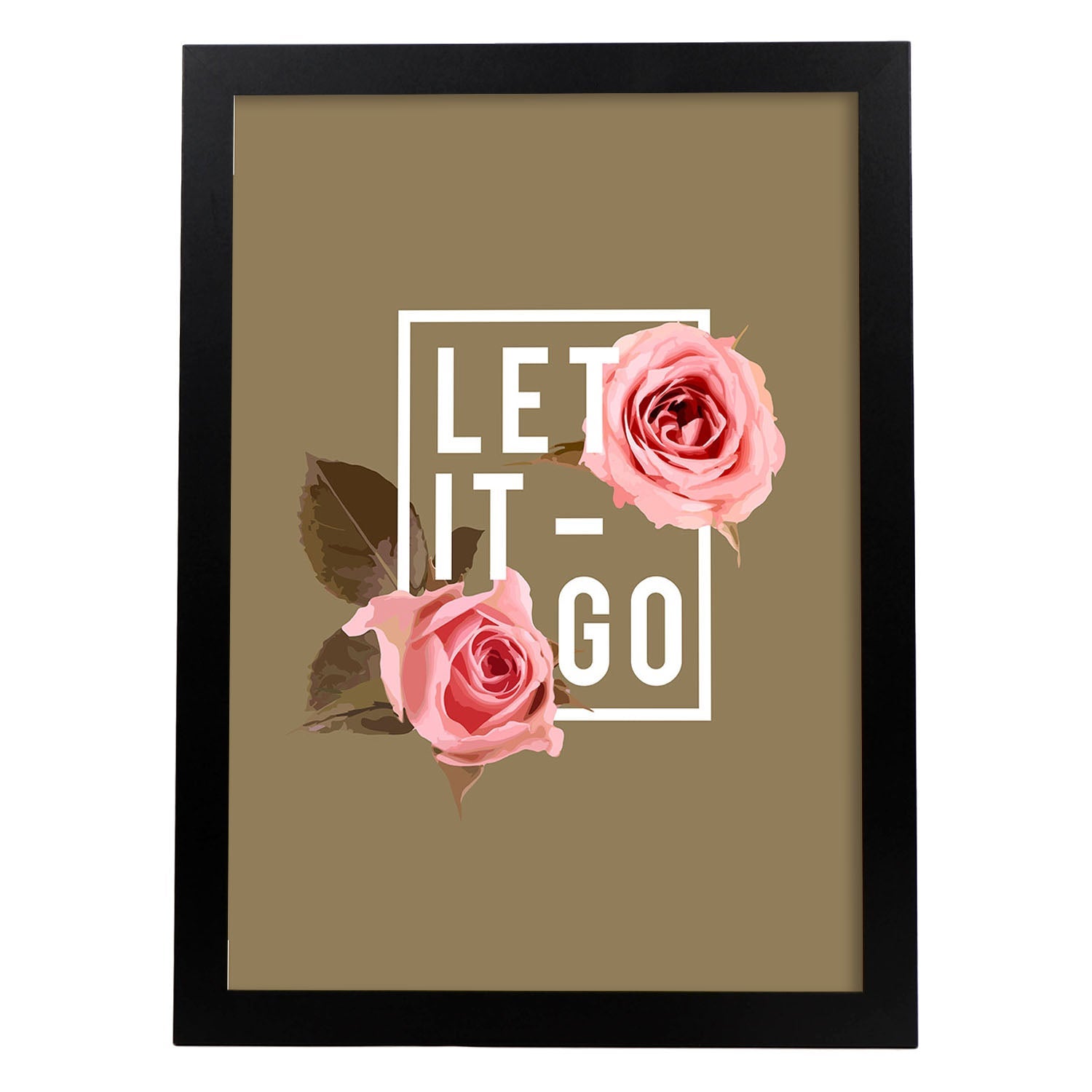 Posters Con Mensajes Felices Ilustrados. Lamina De Decoracion 'let It ...