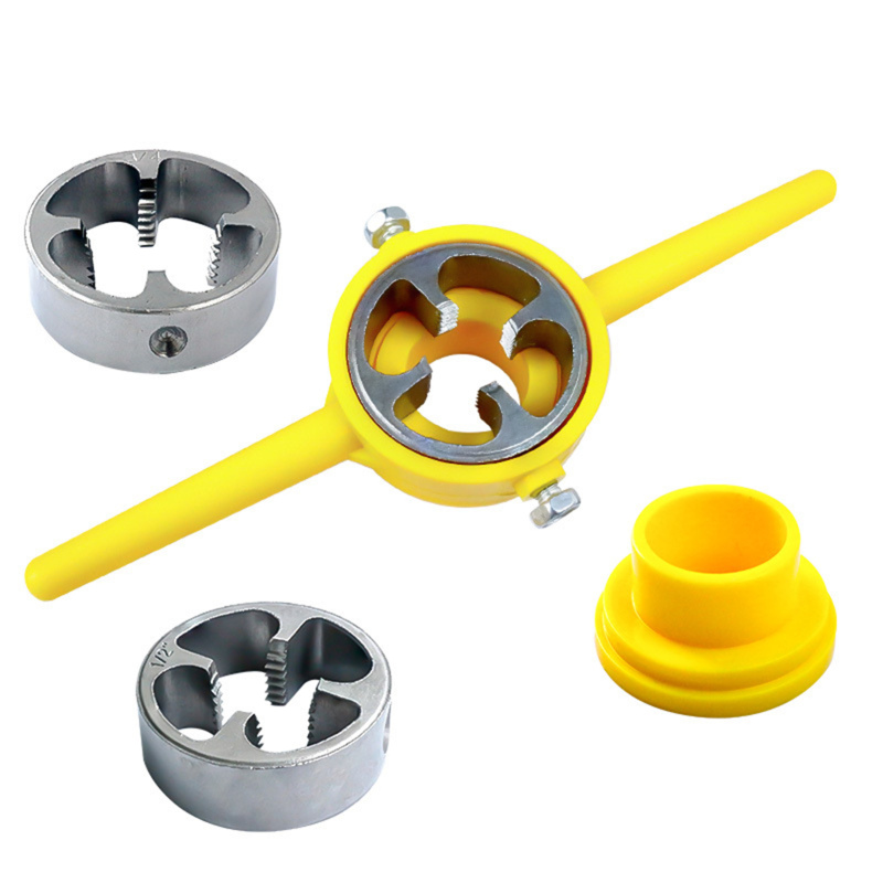Kit de filetage PVC réutilisable 6 pièces avec filières 1/2, 3/4, 1" et ...