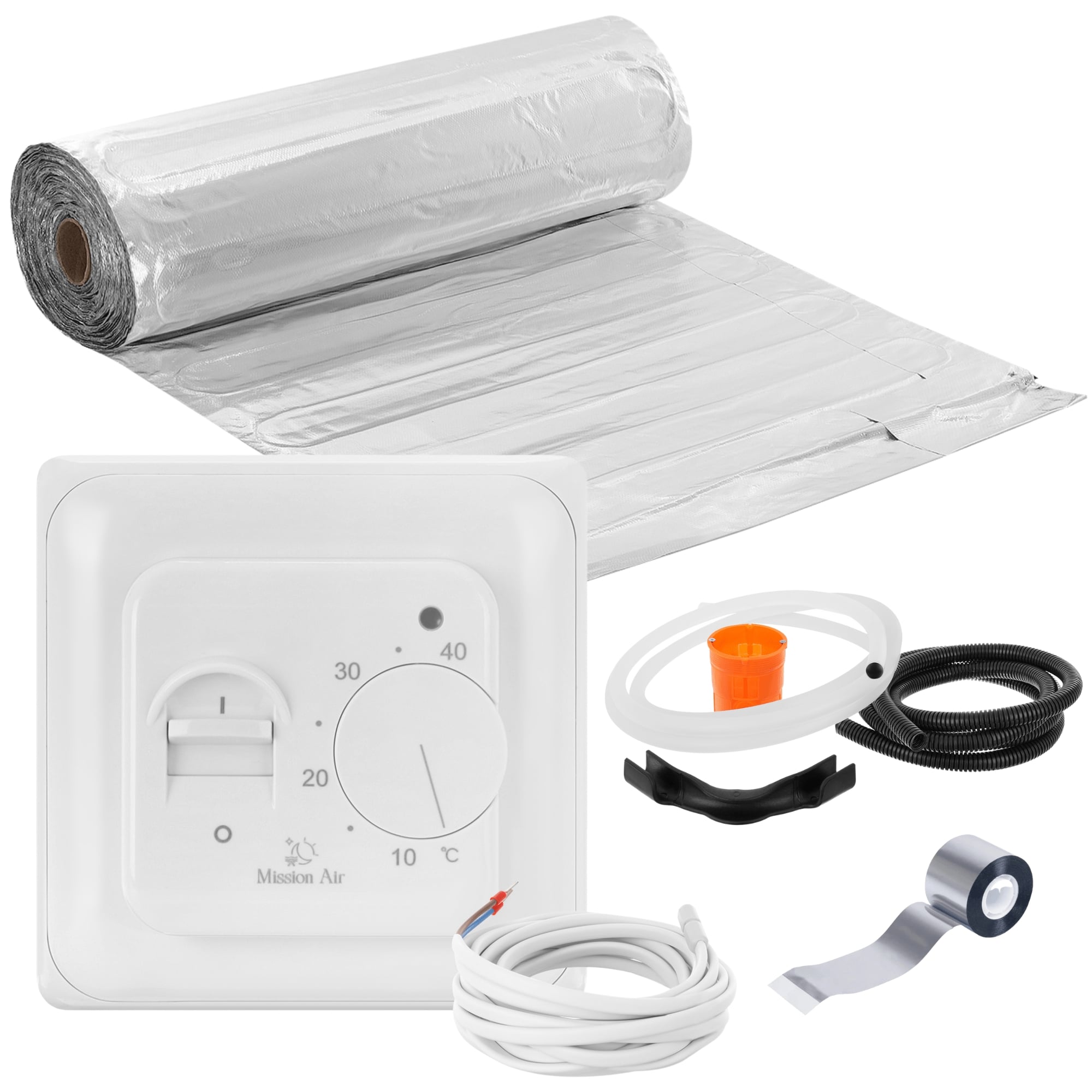 Zestaw mat grzewczych pod panele MAL-160 7m² + Aries Biały - Leroy Merlin