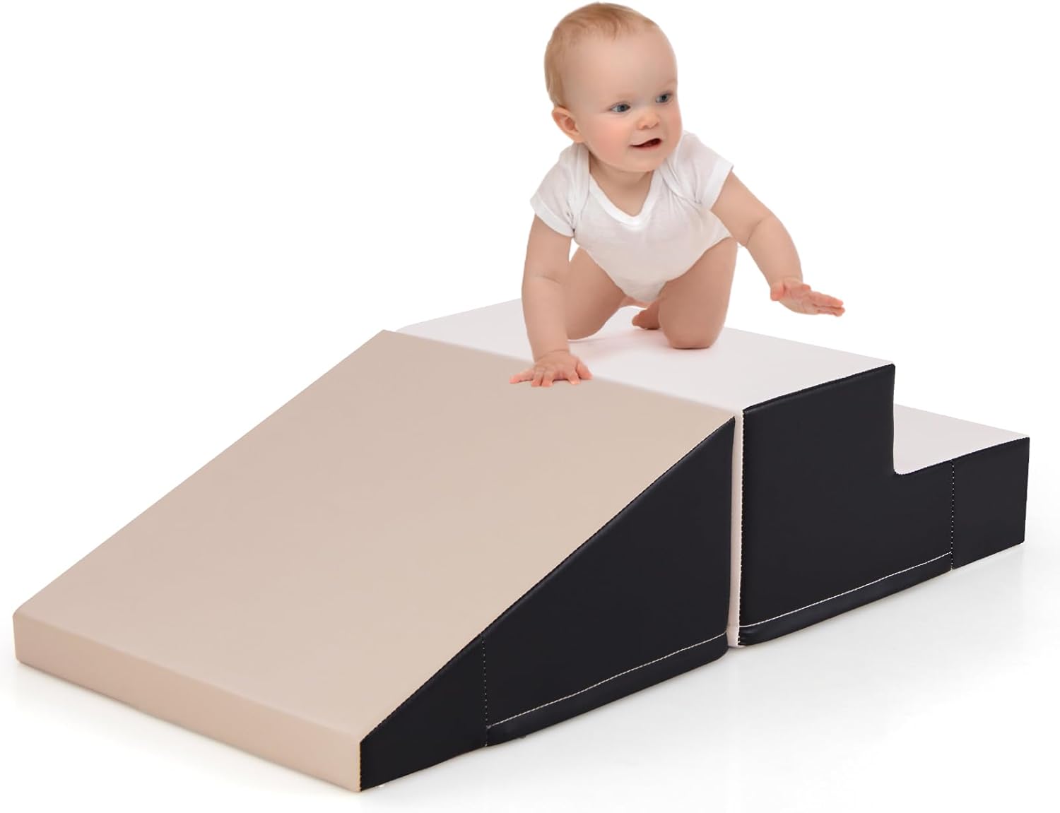 2PCS Parcours Motricité Bébé en Mousse avec Housse Amovible en PU, avec ...