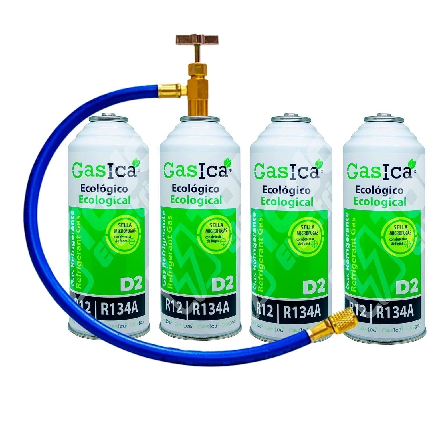 Pack économique de 2 bouteilles de gaz réfrigérant Gasica D2 (2x226Gr ...
