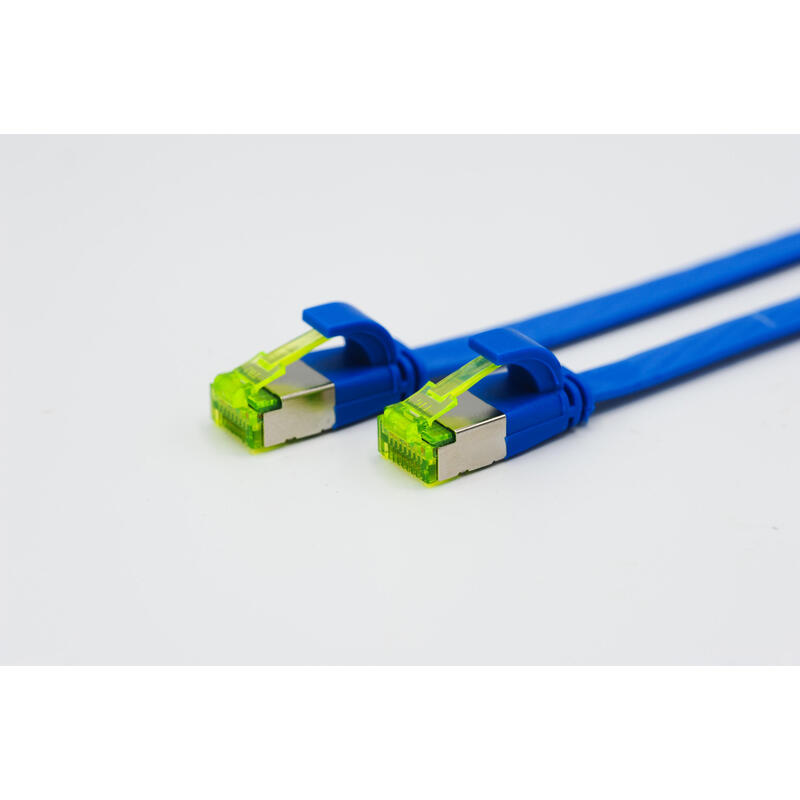 Helos c ble r seau ultra-plat u/ftp cat 6a bleu 0,5m | Leroy Merlin