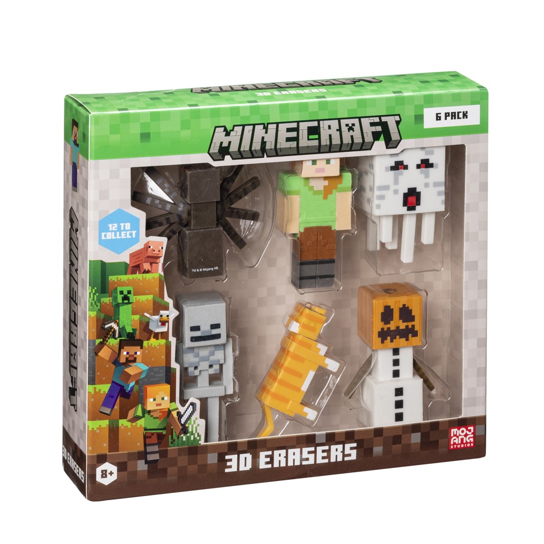 GOMME MINECRAFT 3D - CONFEZIONE DA 6 DELUXE BOX VER.B | Leroy Merlin