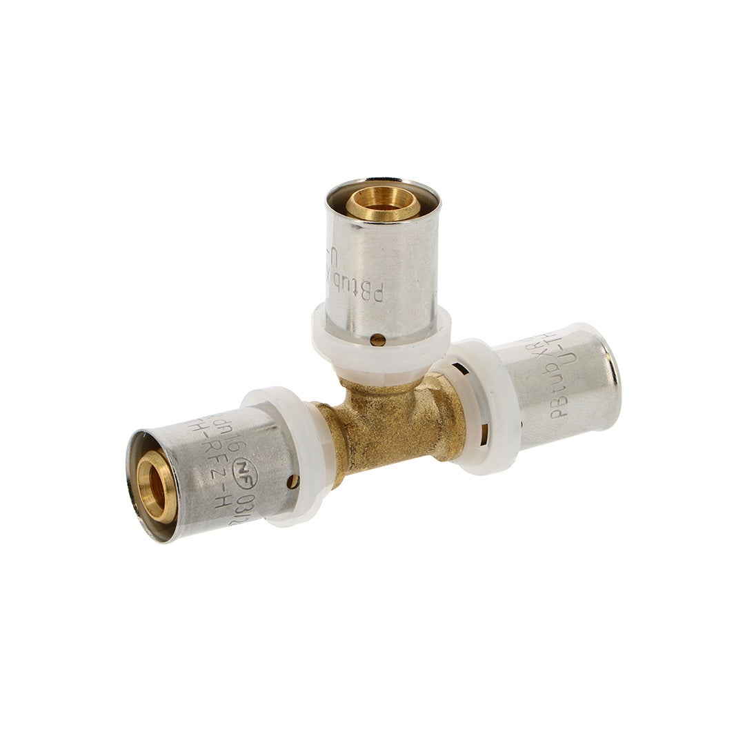 Raccord Té Egal laiton XR Multicouche à sertir TH-H-U-RFz Ø32 | Leroy ...