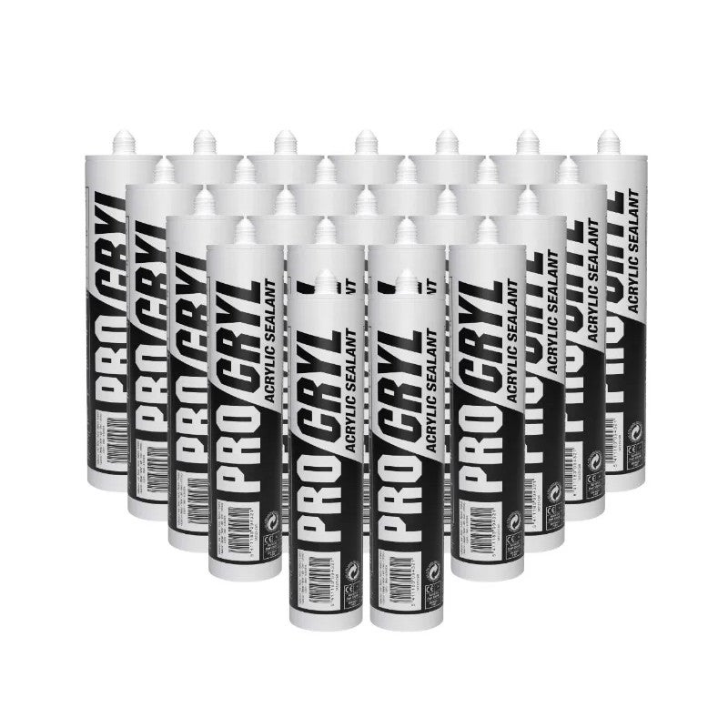 Carton de 24 mastics acryliques PRO CRYL blancs, 280 ml | Leroy Merlin
