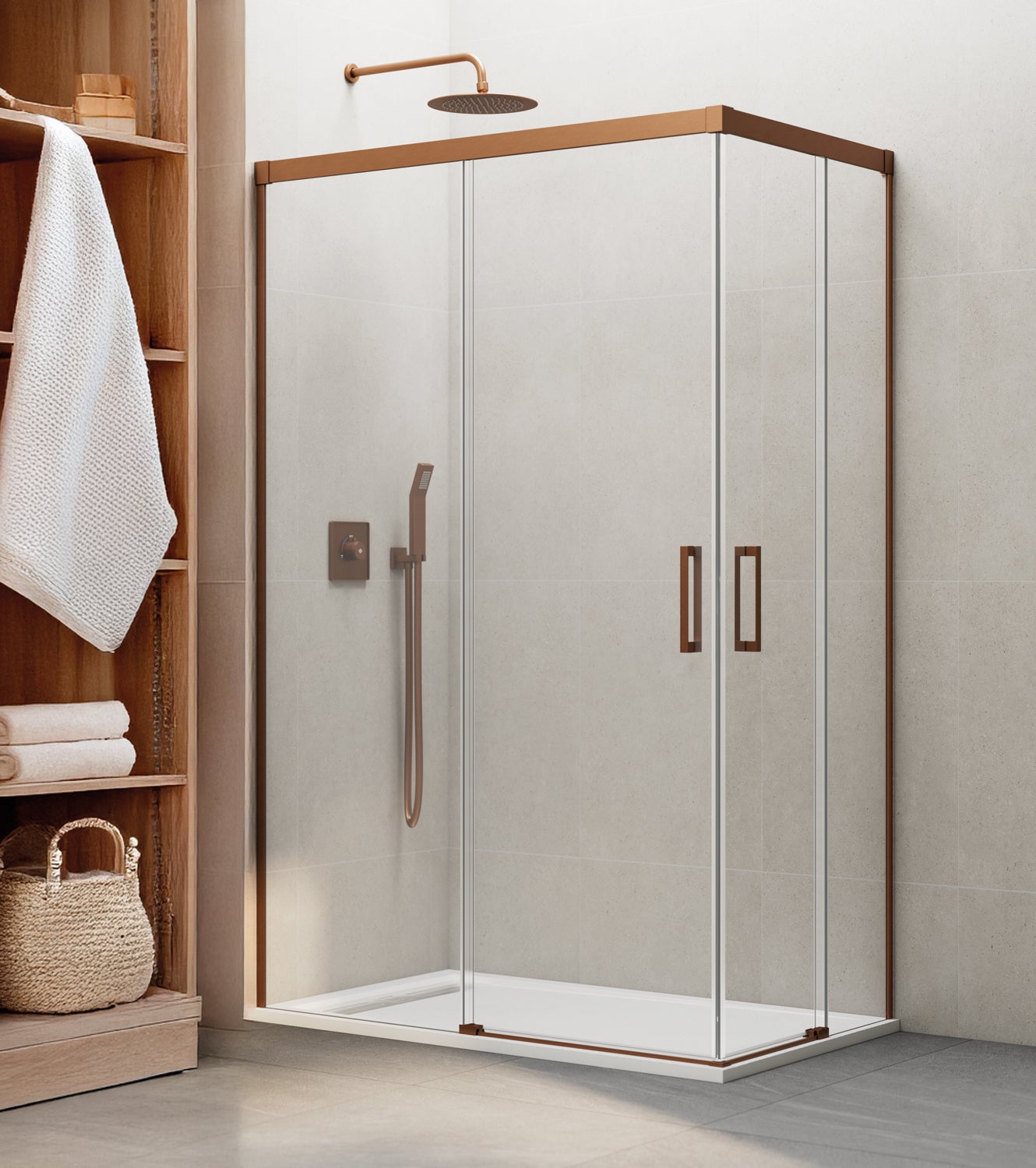 BOX DOCCIA AD ANGOLO. FRONTALE: 115-120 cm + LATERALE: 75-80 cm MODELLO ...