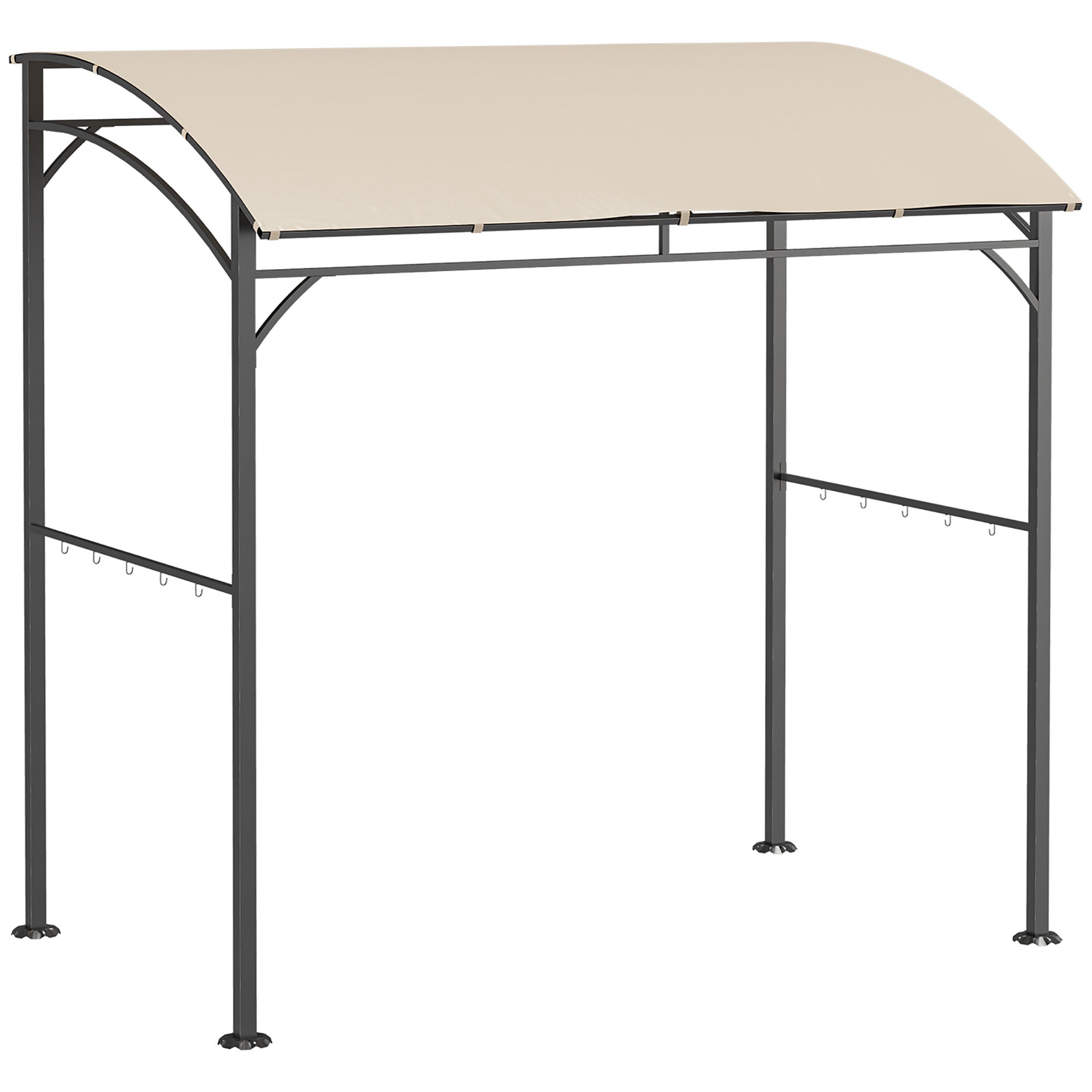 Abri pour barbecue - Tonnelle de jardin - Métal et Polyester - Beige ...