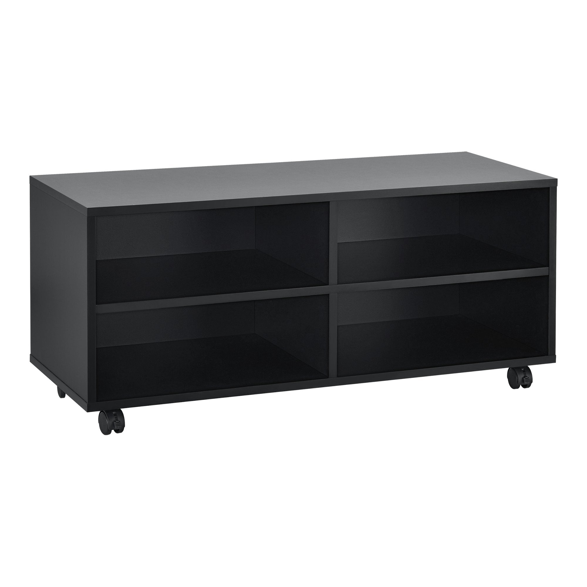 Mueble de almacenaje con ruedas 90 x 35 x 41 cm negro mate 03_0006869 ...