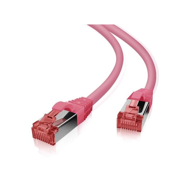 Helos c ble r seau ultra fin s/ftp cat 6a magenta 10,0m | Leroy Merlin
